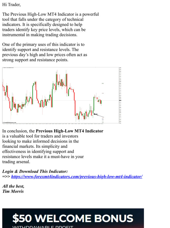 Forex MT4 Indicators: [Download] Previous High-Low MT4 Indicator | Milled