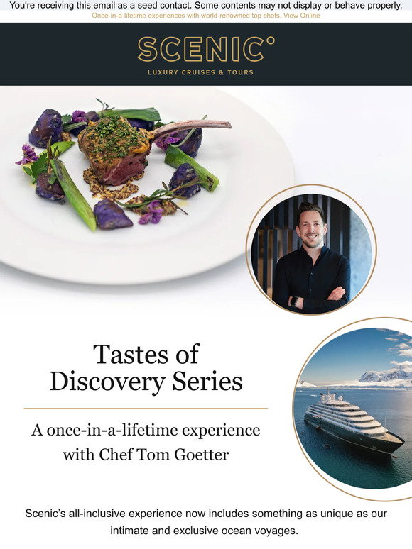 Scenic: Seed - Introducing: Tastes of Discovery Series with Chef Tom ...