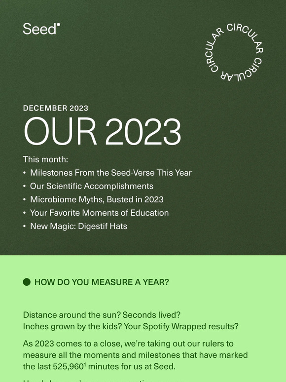 Seed: How do you measure a year? | Milled