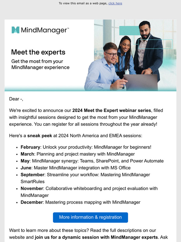 MindManager: Announcing the new 2024 Meet the Expert webinar series ...