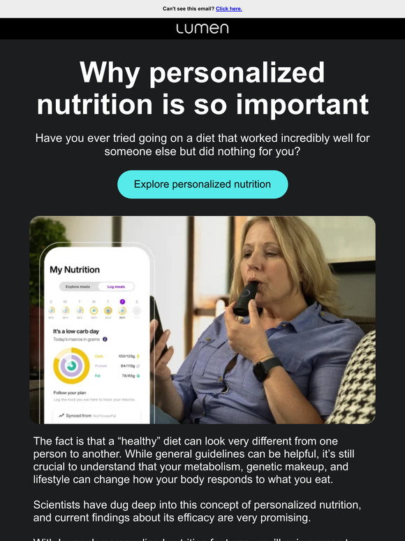 Lumen: Why personalized nutrition is so important | Milled