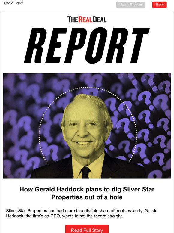 The Real Deal: REPORT: How Gerald Haddock plans to dig Silver Star ...