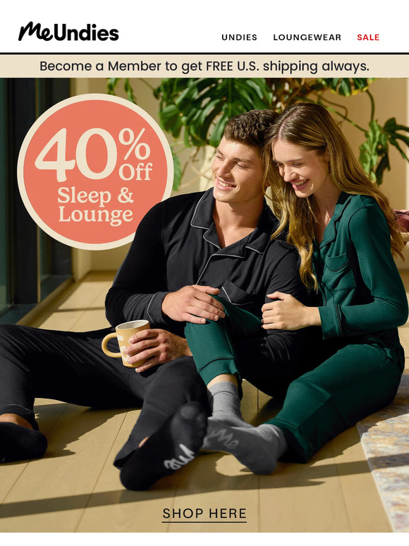 MeUndies: 💤2 Days Only! 40% Off All Sleepwear & Loungewear💤 | Milled