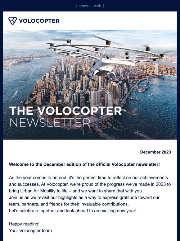 Volocopter: 2023 – Volocopter wrapped 🎉 | Milled