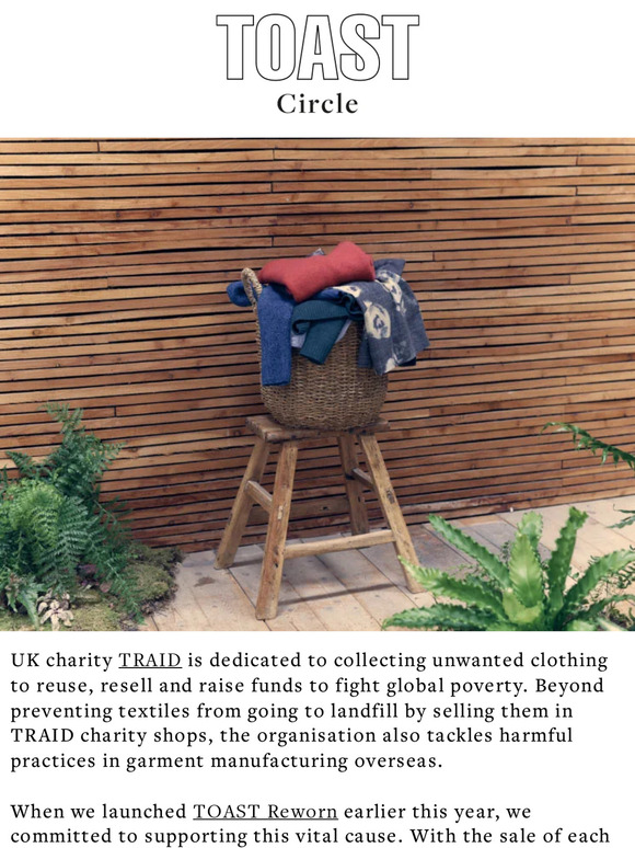 Toast: Circle | Our Partnership with UK Charity TRAID | Milled