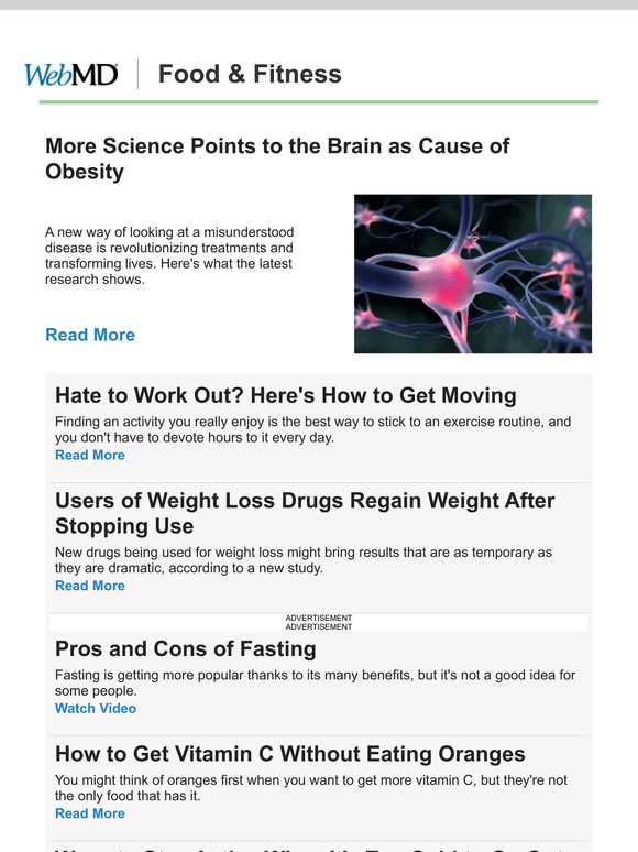 WebMD: More Science Points to the Brain as Cause of Obesity | Milled