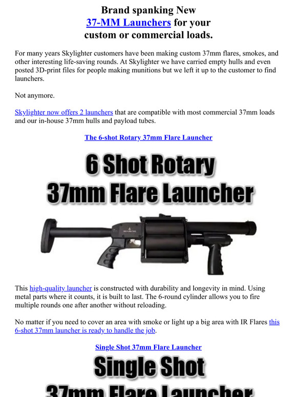 Skylighter: [Skylighter] 37mm launchers -- Locked & Loaded | Milled