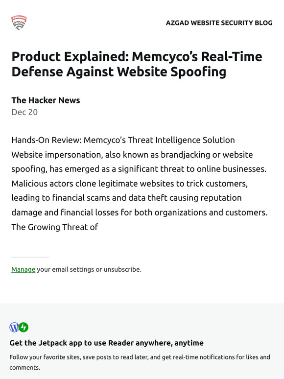 AZGAD Security: Product Explained: Memcyco’s Real-Time Defense Against ...