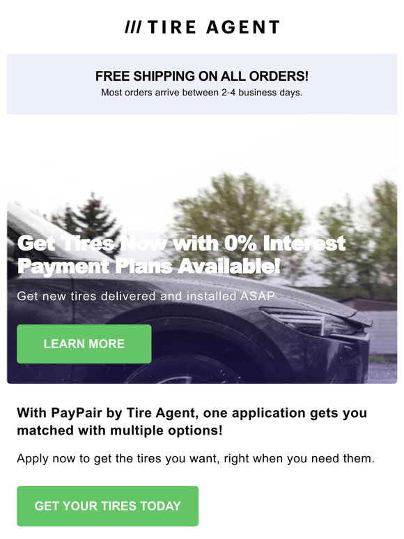 Tire Agent: Get New Tires Now - Pay Later! | Milled