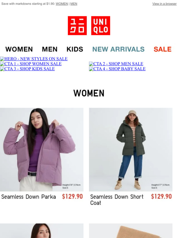 UNIQLO Email Newsletters: Shop Sales, Discounts, and Coupon Codes