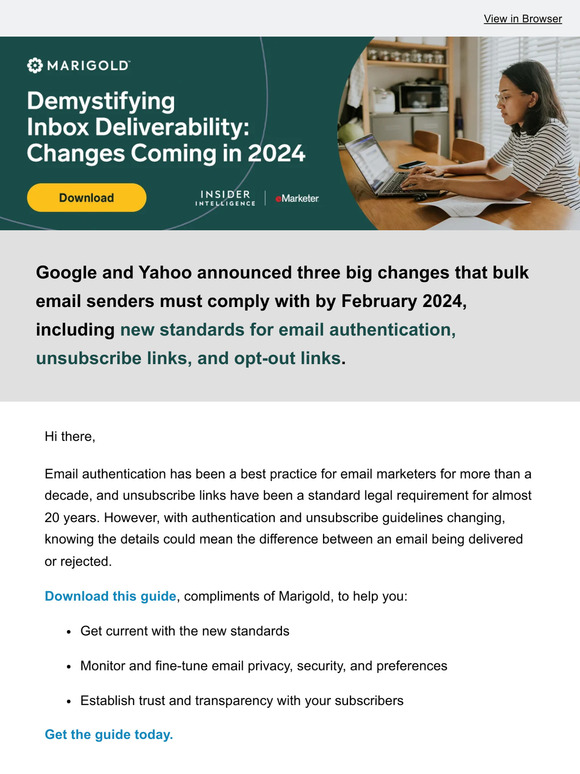 Insider Intelligence: Demystifying Inbox Deliverability: Changes Coming ...