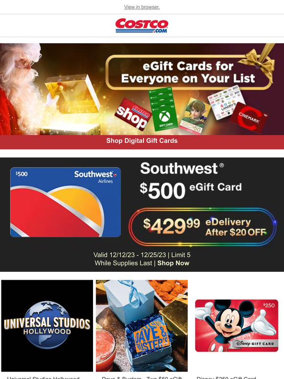 Costco: Make Holiday Shopping Easy with eGift Cards! | Milled