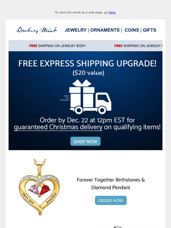 Danbury Mint: 🚨 2 More Days of Free Expedited Shipping Upgrade! | Milled