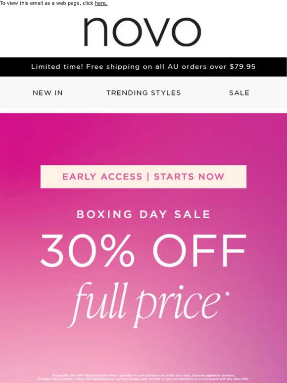 Novo Shoes: You're First —, Here's Early Access For Boxing Day SALES⚡ ...
