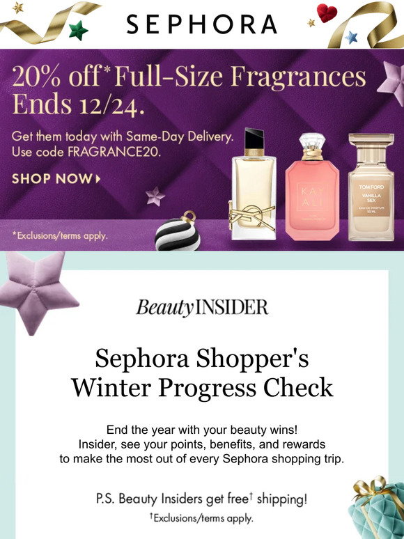 Sephora: Sephora Shopper, your year-end snapshot has arrived 🎁 | Milled