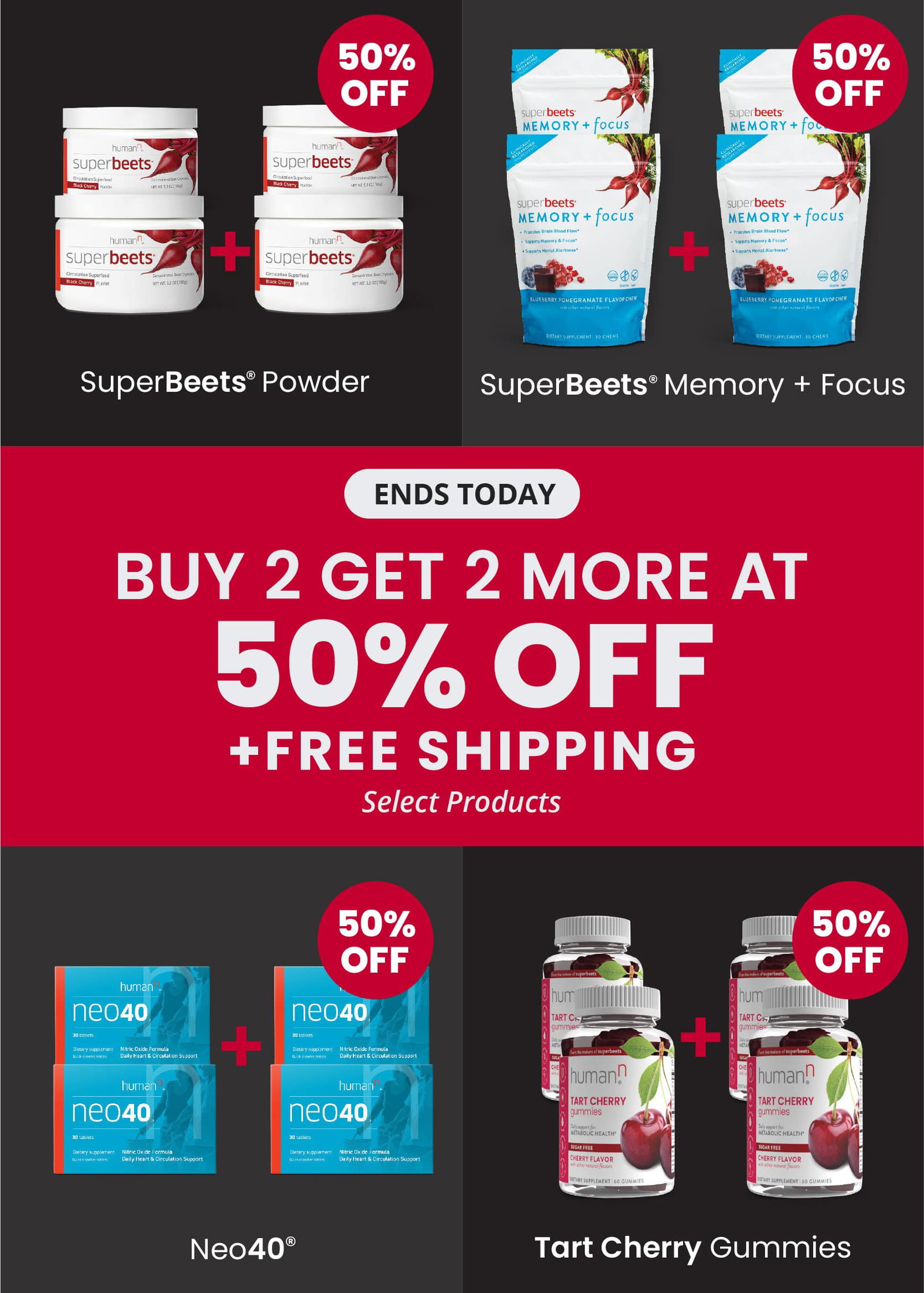 HumanN: ENDS TODAY: Your Buy 2 Get 2 50% off deal! | Milled