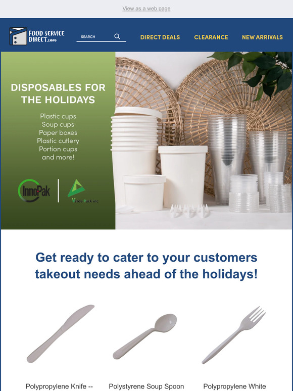 Food Service Direct: Disposables for the holidays! ☕ | Milled