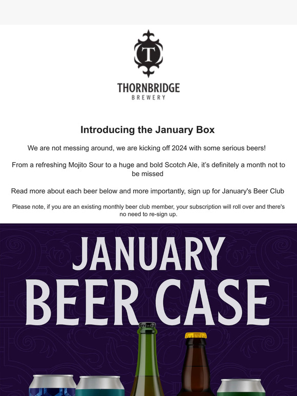 Thornbridge Brewery: Check out the January box! 📦 | Milled