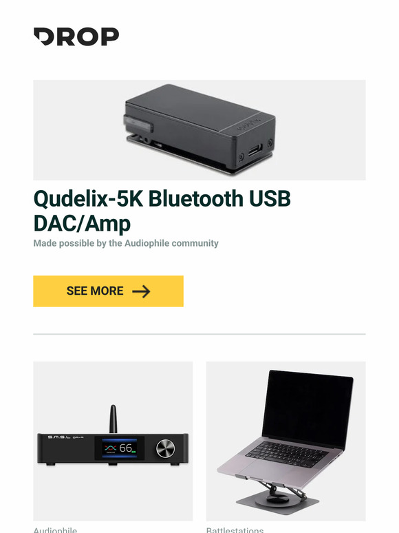 Drop: Qudelix-5K Bluetooth USB DAC/Amp, SMSL DA-9 Bluetooth Amplifier ...