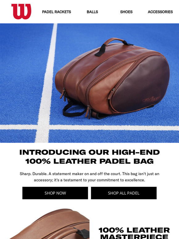 Wilson: Introducing the all-new leather padel bag | Milled