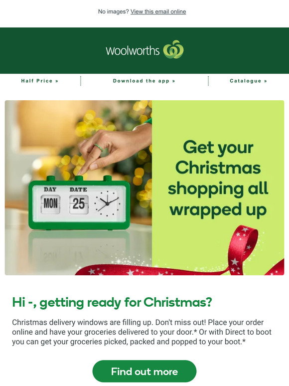 Woolworths: —, hurry, shop the way that works for you 🎁 | Milled