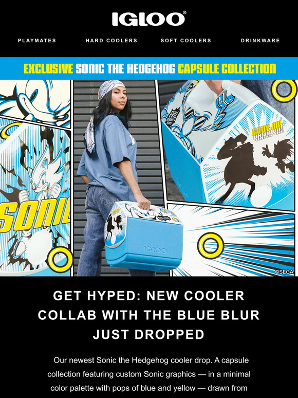 Igloo Coolers: Exclusive Sonic the Hedgehog capsule collection.💨 | Milled