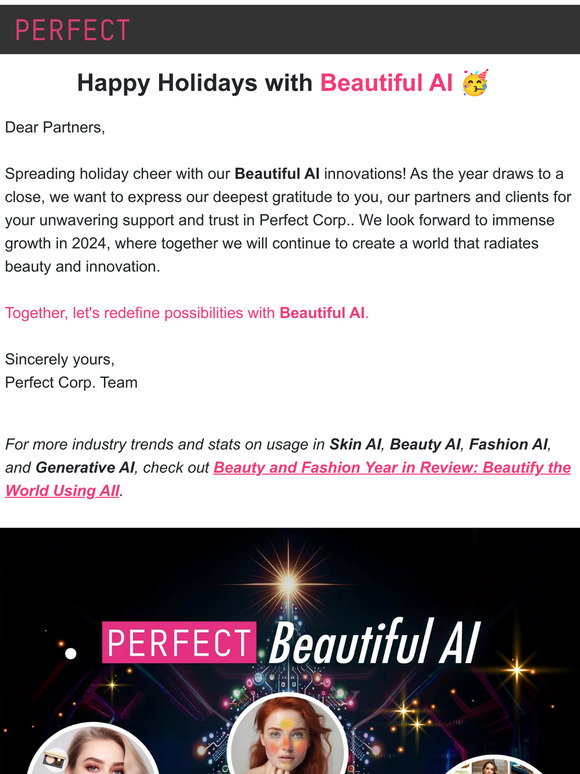 Perfect Corp: Wishing You a Beautiful AI Holiday from Perfect Corp ...