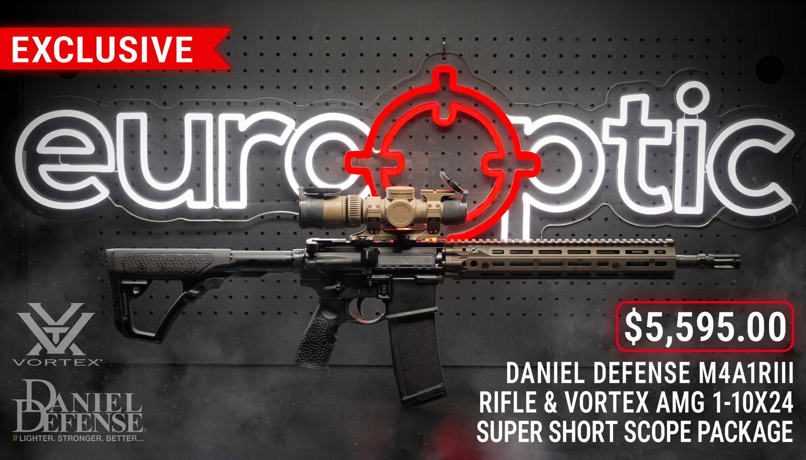 EuroOptic: EXCLUSIVE: Daniel Defense M4A1 RIII & Vortex AMG 1-10x24 ...