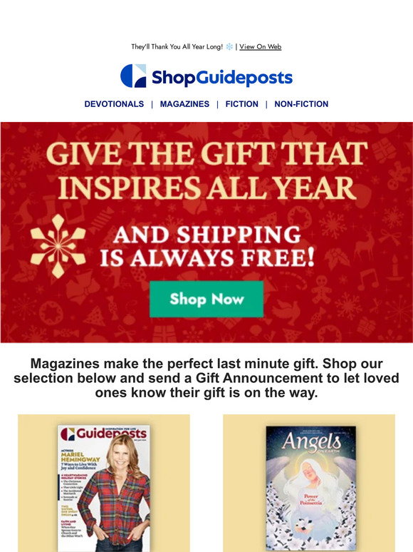 Guideposts: Magazines Make the Perfect Last-Minute Gifts! | Milled