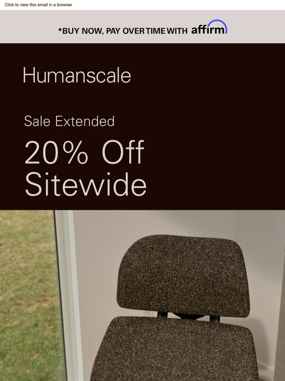 Humanscale: 20% Off, But Not For Long | Milled