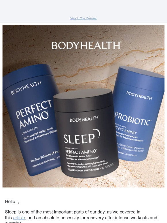 BodyHealth: Getting The Deepest, Most Refreshing Sleep | Milled