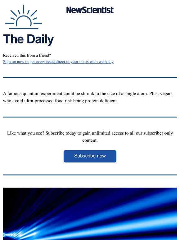 New Scientist: Famous experiment could be shrunk to size of an atom ...