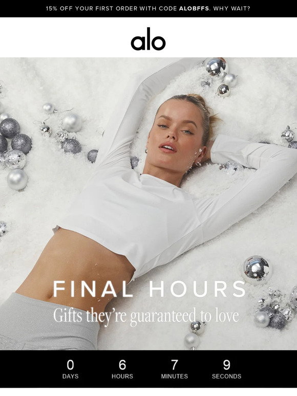 Alo Yoga: Final hours to gift in time | Milled