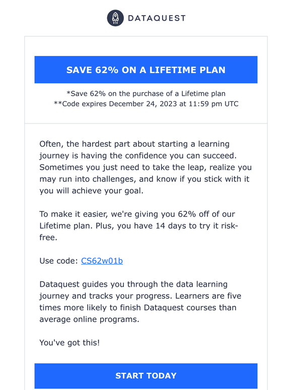 DataQuest: Launch into 2024 – 62% Off | Milled