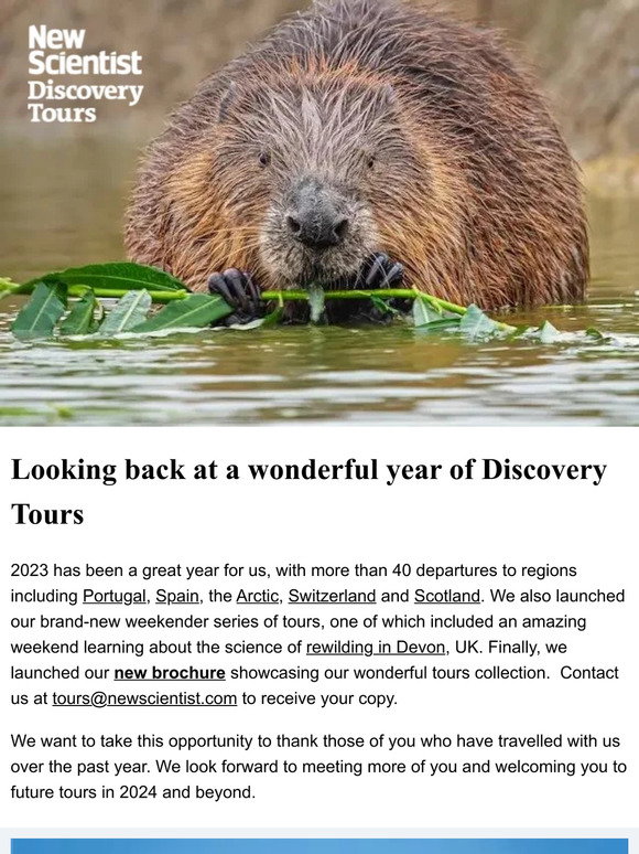New Scientist: Looking back at a wonderful year of Discovery Tours | Milled