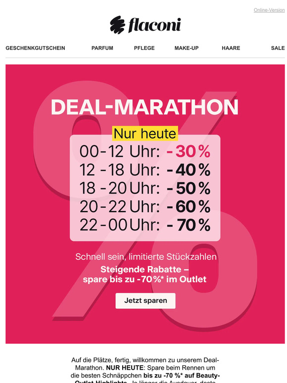 Flaconi Online-Beauty-Shop: Bis zu -70 % Steigende Rabatte 🏃💰 | Milled