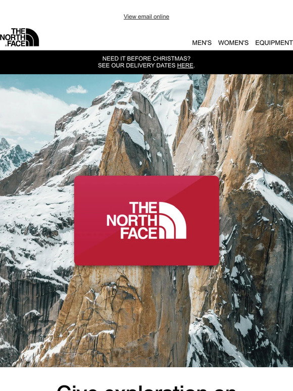 The North Face: Pick up a gift card to wrap up your shopping. | Milled