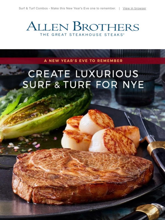 Allen Brothers: Create Luxurious Surf & Turf for NYE | Milled