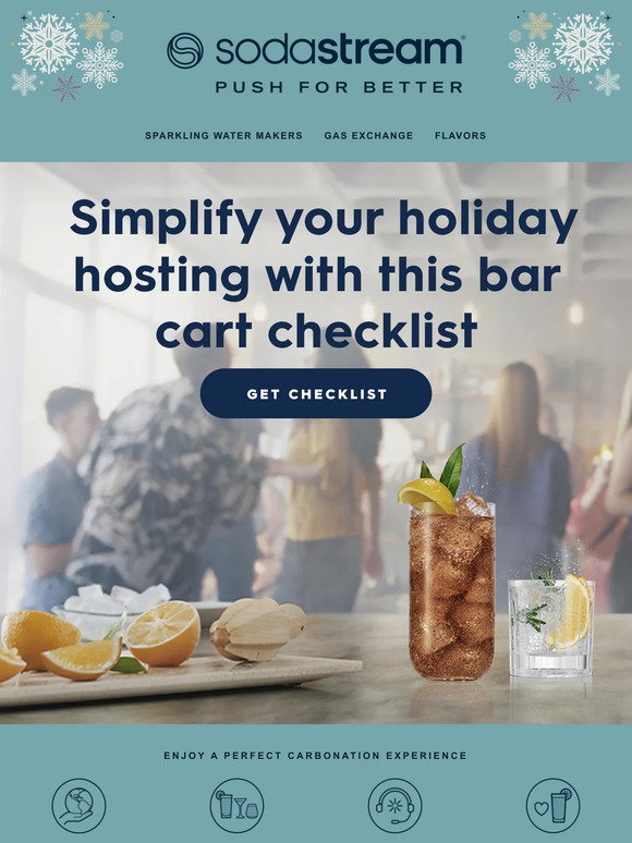 SodaStream: The Ultimate Bar Cart Checklist | Milled