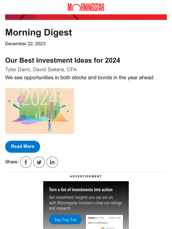 Morningstar: Our Best Investment Ideas for 2024 | Milled