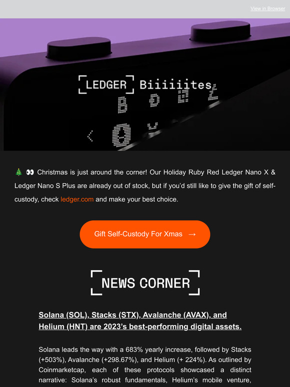 Ledger US: Solana surge continues | Milled