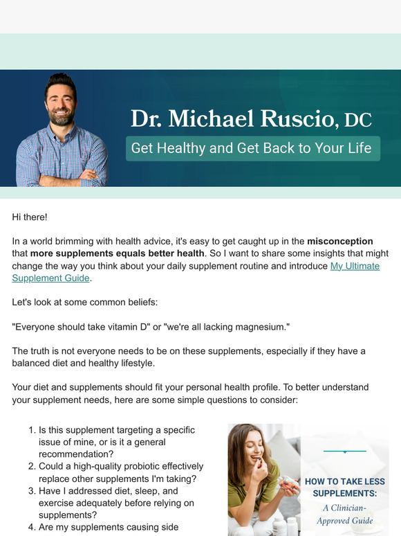 Dr. Michael Ruscio: Which supplements are essential? | Milled