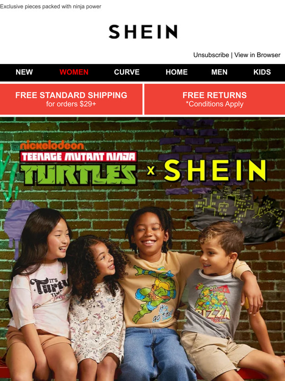 SHEIN: Cowabunga! Teenage Mutant Ninja Turtles x SHEIN Is Here!! 🐢 | Milled