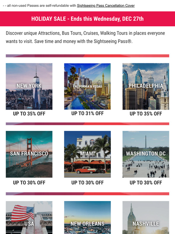 Sightseeing Pass: Happy Holidays — - Tip💡 - Save on your Passes before prices go up in 2024 | Milled
