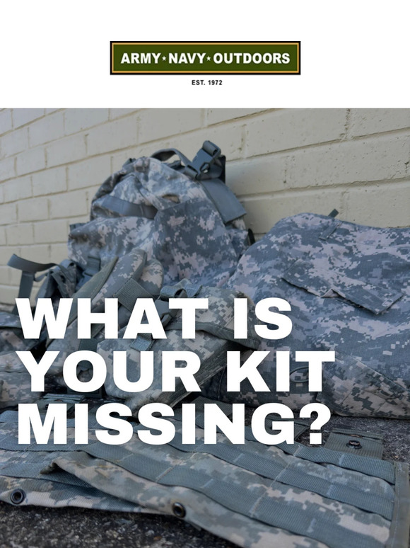 Army Navy Outdoors: What's Your Kit Missing? Military Issue Gear You ...