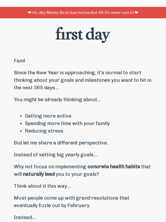 First Day: Why 99% of New Year resolutions fail | Milled