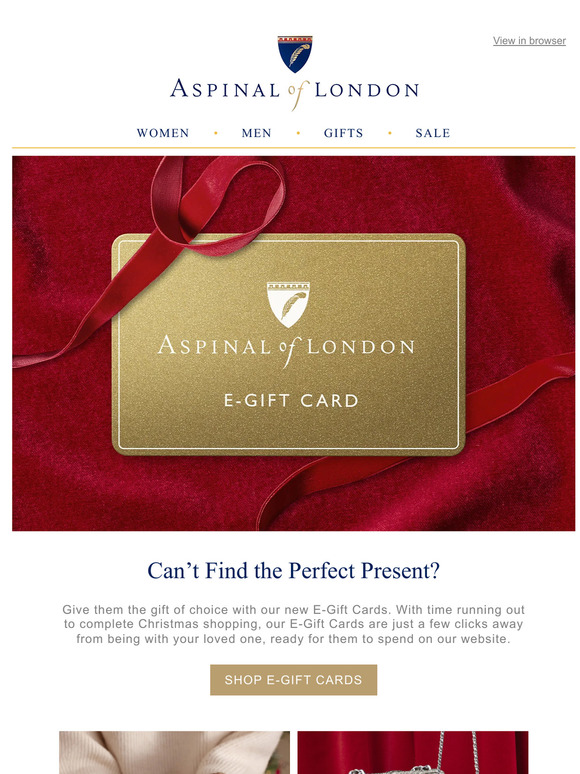 Aspinal of London: The Aspinal of London E-Gift Card | Milled