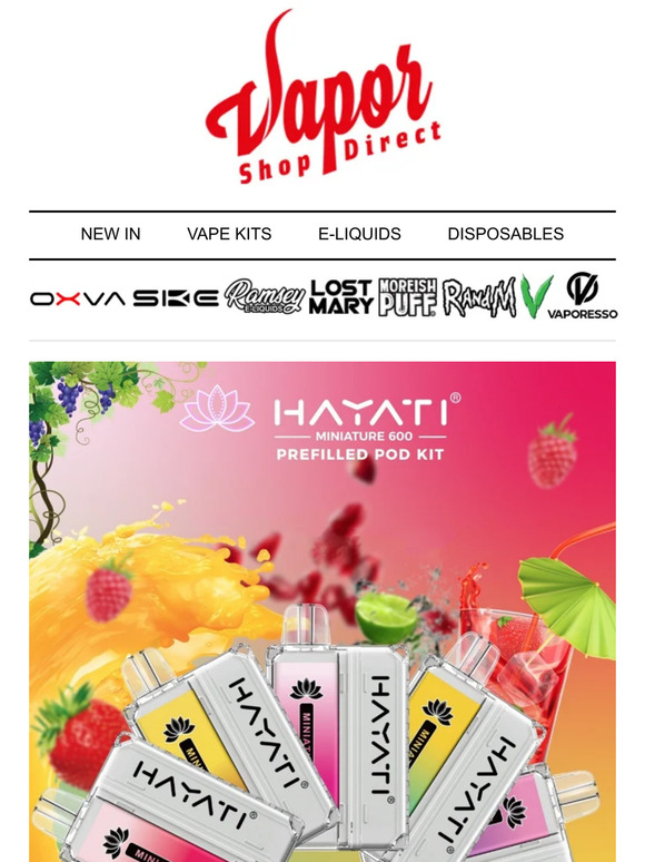 Vapor Shop Direct: Huge Clearance💥 on HAYATI Miniature 600 Pre-Filled ...