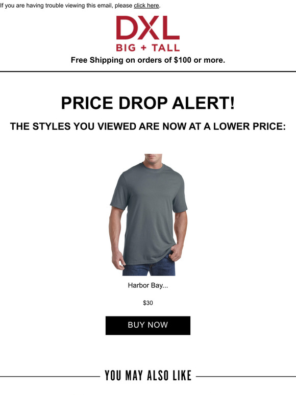 DXL Big + Tall: Good News! We've Dropped the Price! | Milled