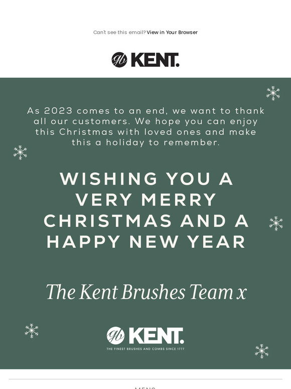 Kent Brushes: Merry Christmas From Kent Brushes ⭐ | Milled